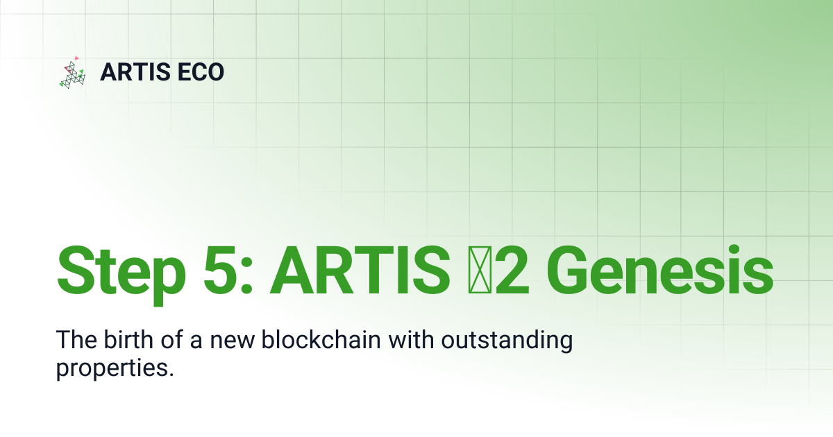 Step 5: ARTIS ∑2 Genesis | ARTIS ECO